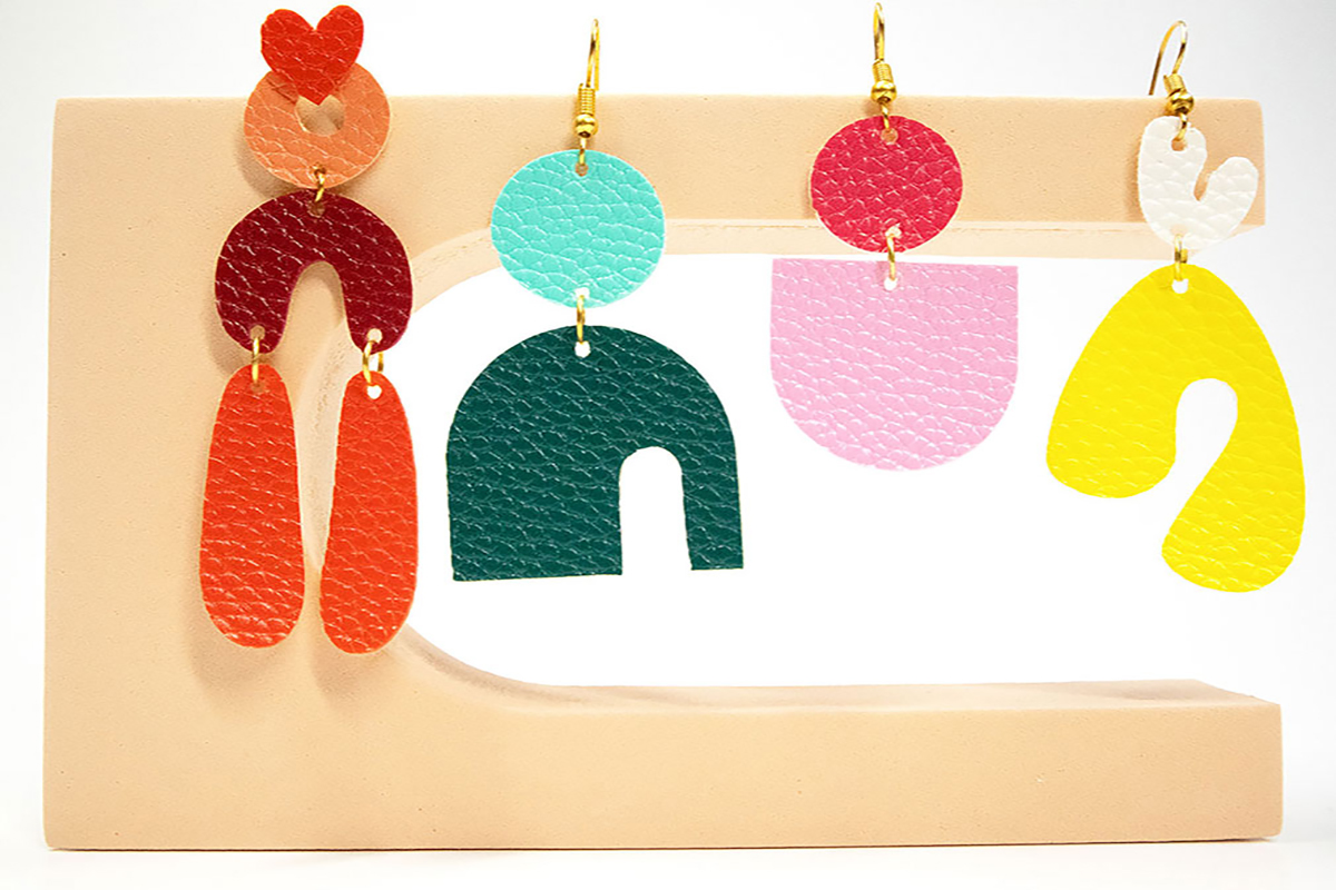 DIY Leather Earrings | Simple Earring Tutorial - Pretty Abstract Makes